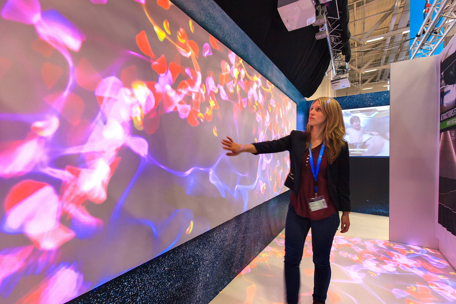 living wall - interactive projected walls and videowalls